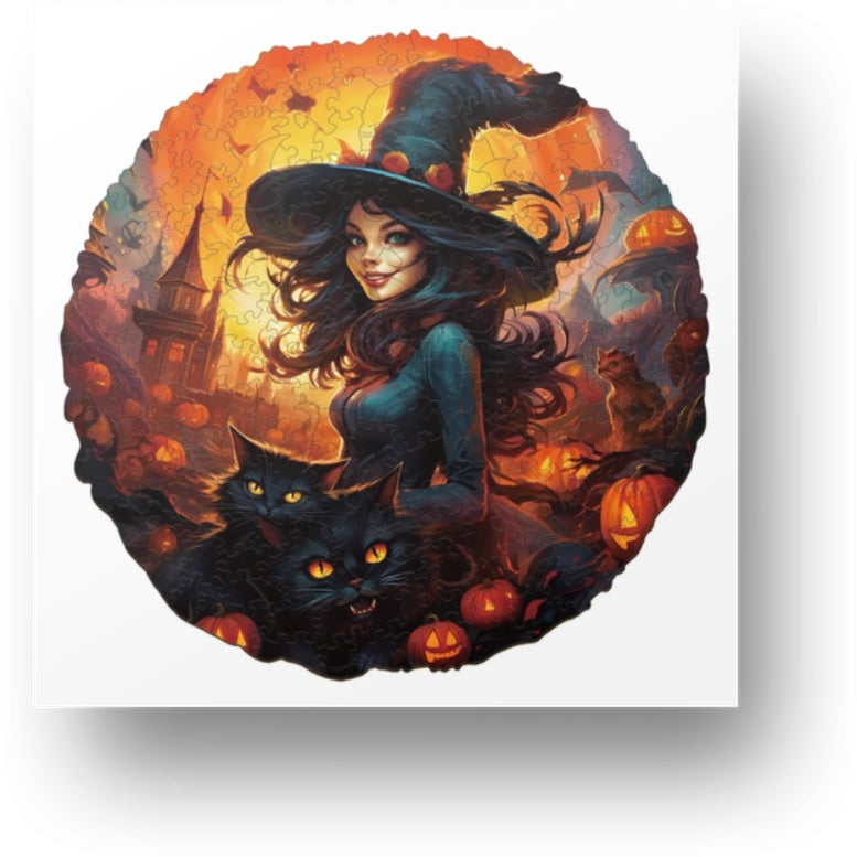 Halloween Witch - Wooden Jigsaw Puzzle