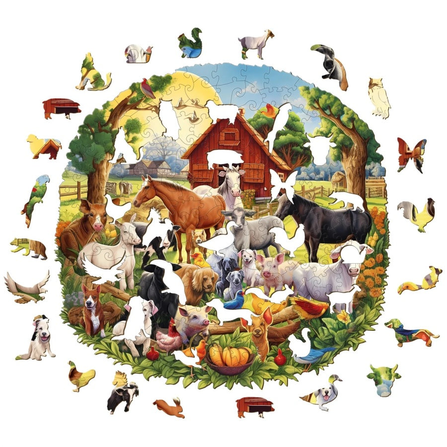 Farm Animals - Wooden Jigsaw Puzzle