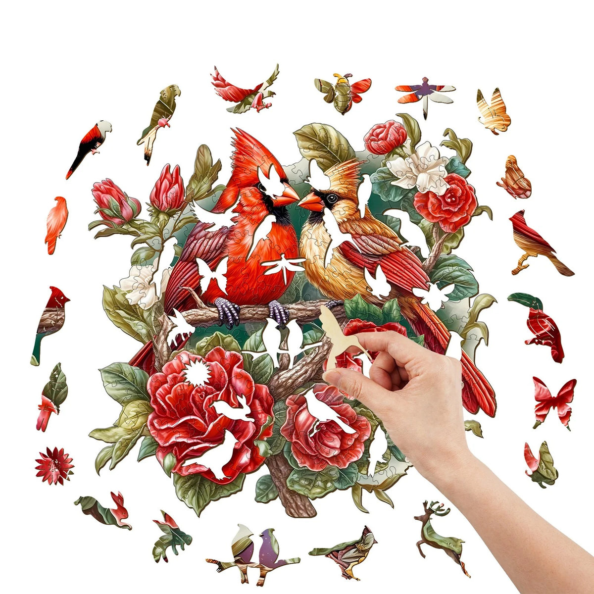 Cardinal Pair - Wooden Jigsaw Puzzle