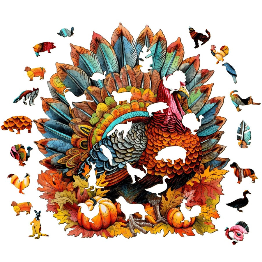 Wild Turkey - Wooden Jigsaw Puzzle