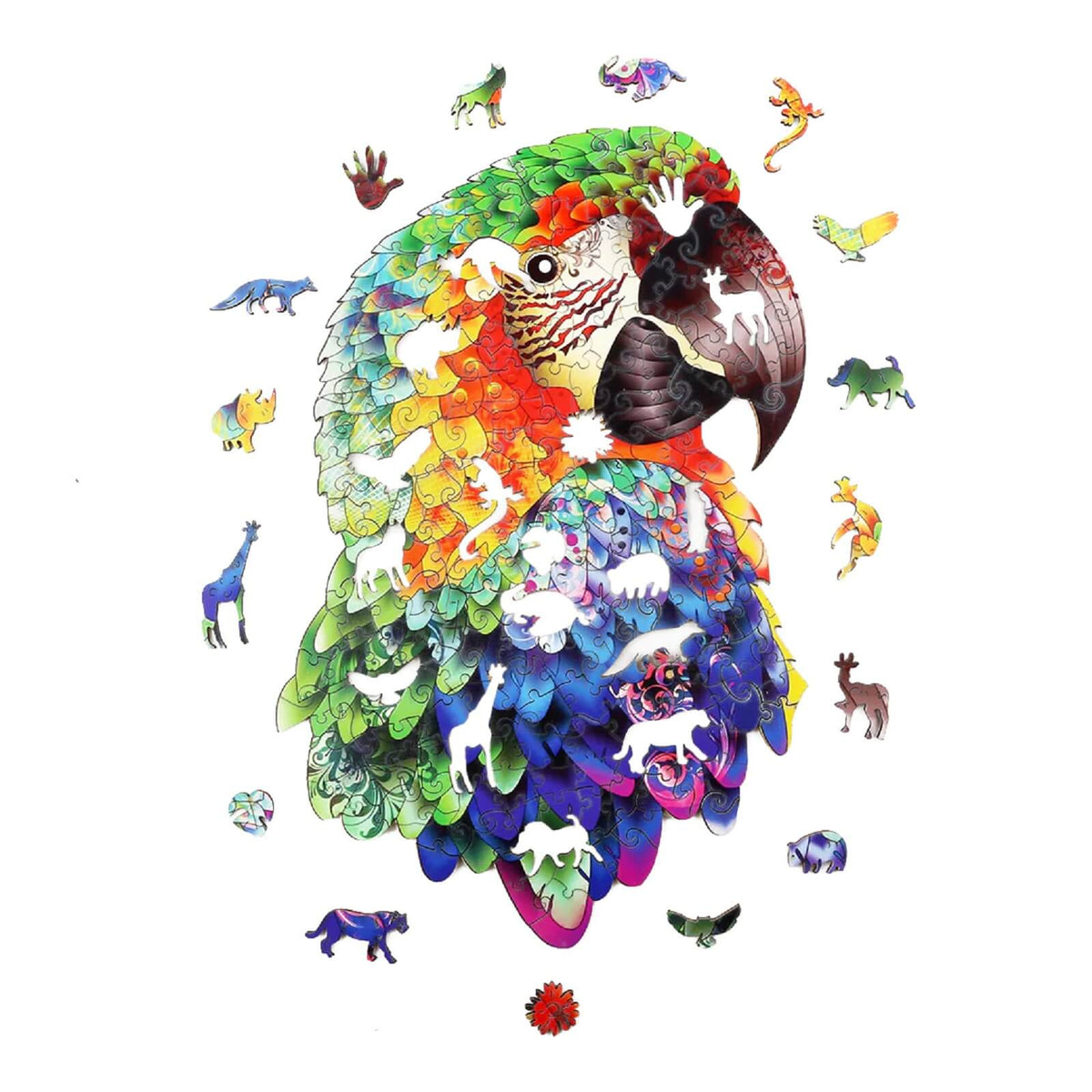 Colorful Parrot - Bird Wooden Jigsaw Puzzle